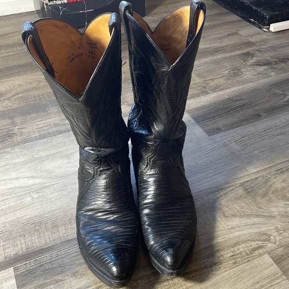 Tony Lama | Shoes | Tony Lama Style 837c8 Mens 105d Black Lizard ...